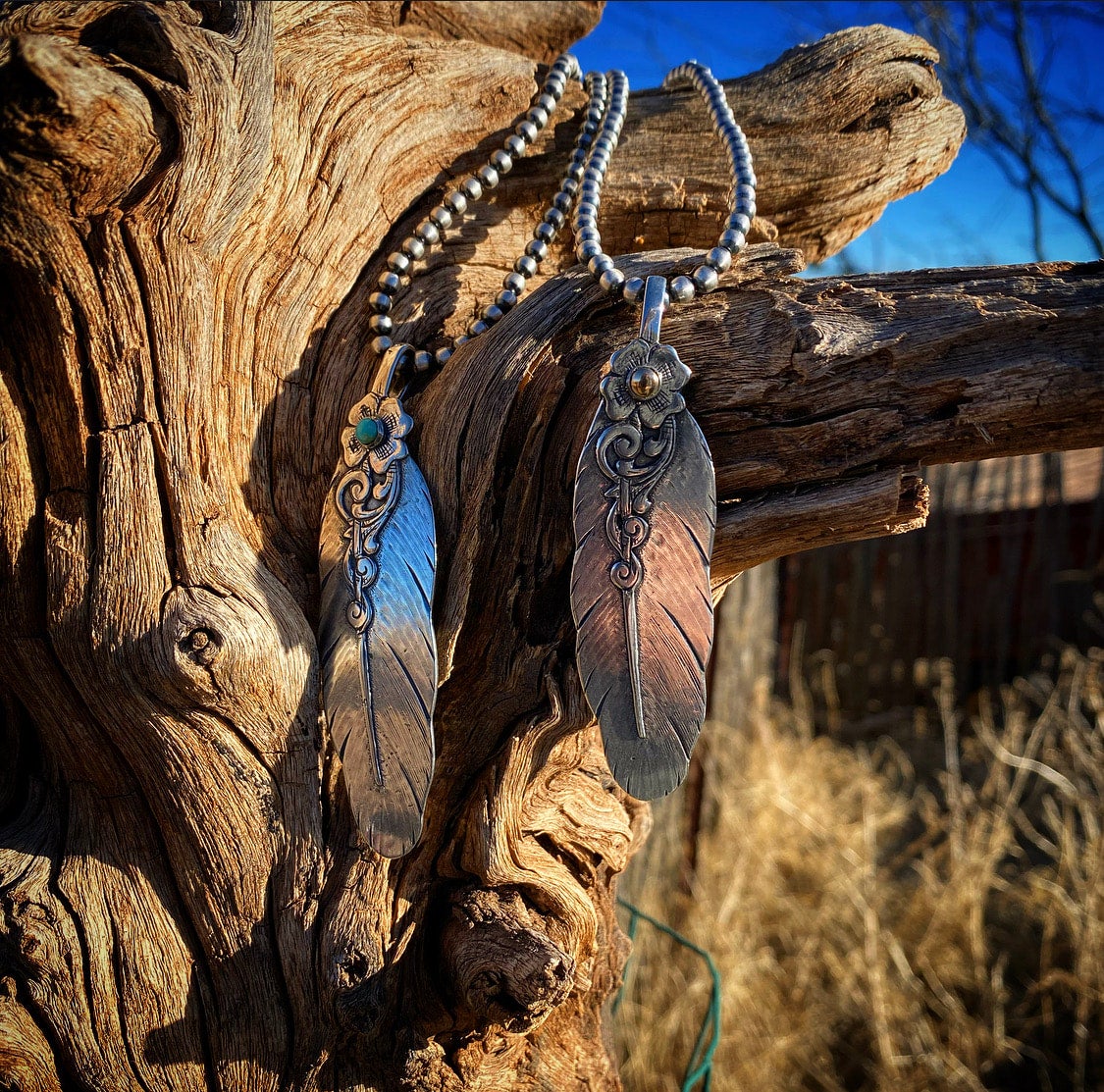 Western Feather Necklace | Ranch Road Silver By Beau Compton